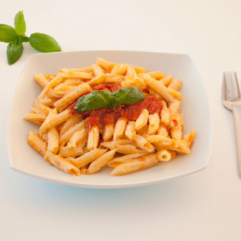 Pasta Mit Tomatensauce Und Basilikum Fettide